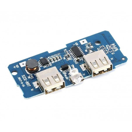 Dual USB 3.7v to 5V 2A Mobile Power Bank Module