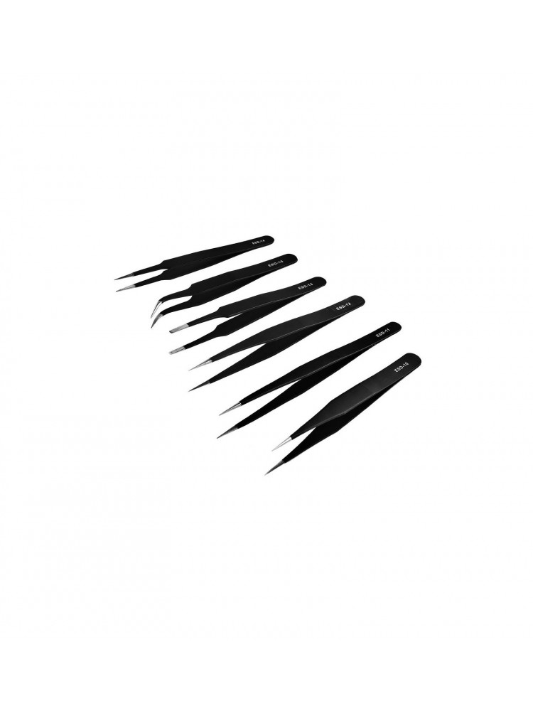 6 Piece Precision Tweezer Set