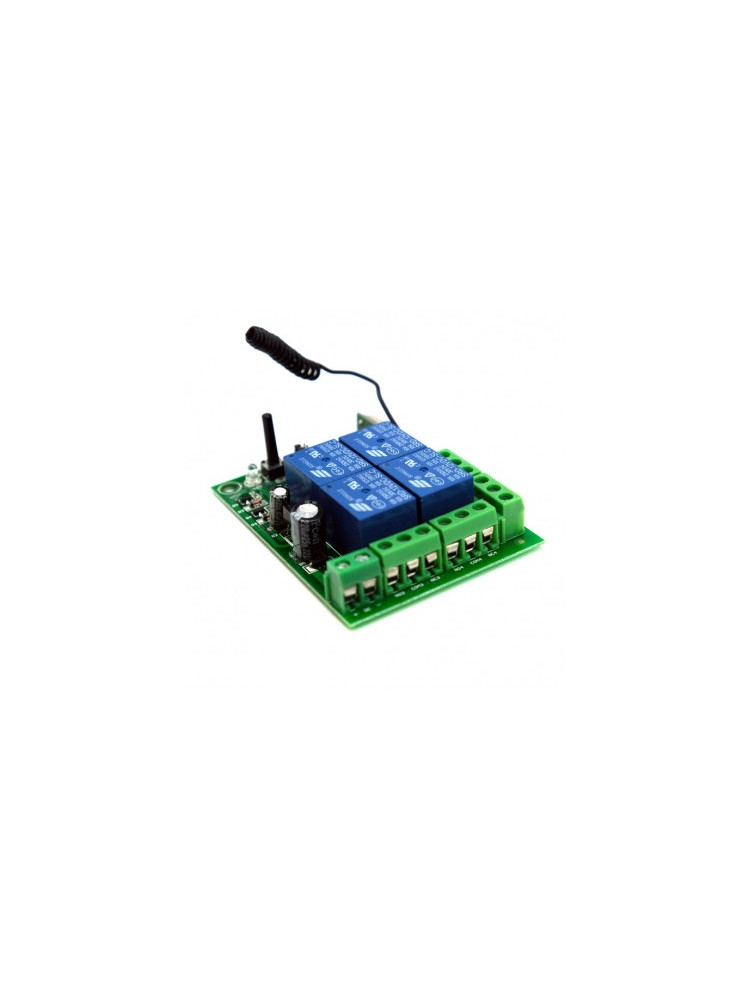 4 Channel Relay Remote Module with Remote - 12V