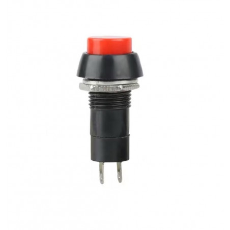 Red 11A 12mm 2Pin Self-Locking Push Button Switch
