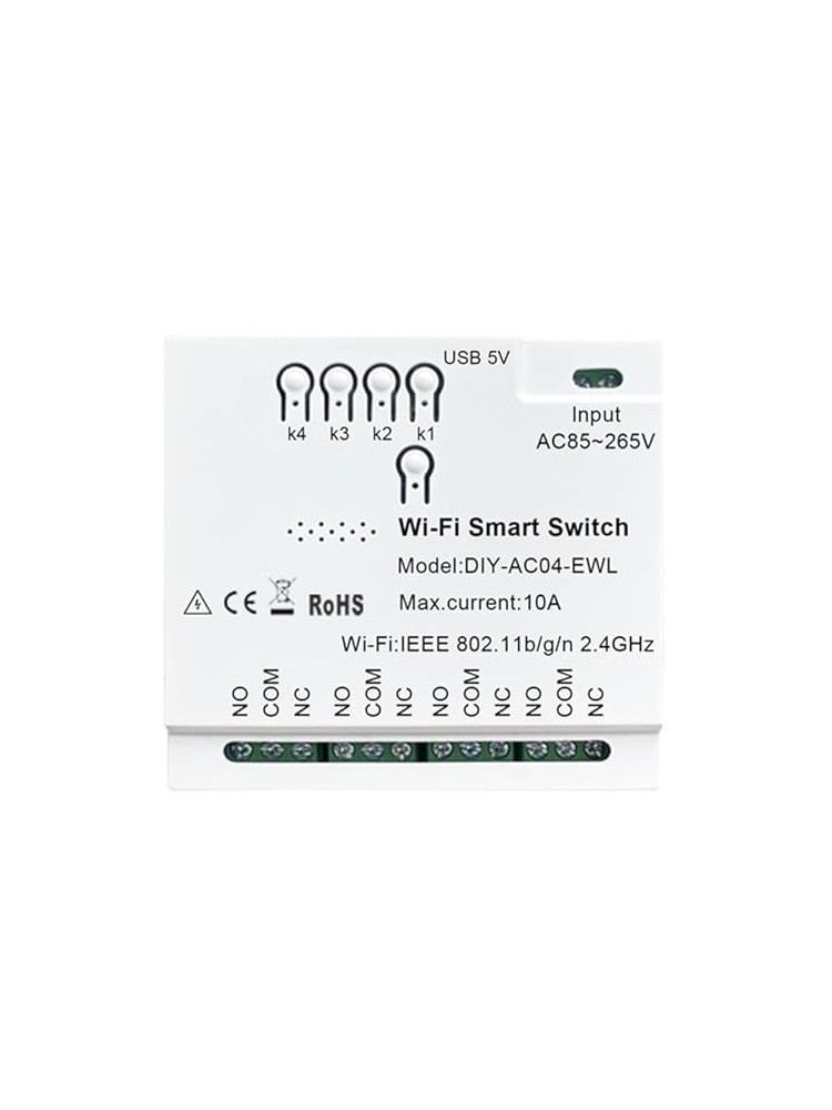 EWelink 4 Channel WiFi + RF Switch (5VDC / 220VAC)
