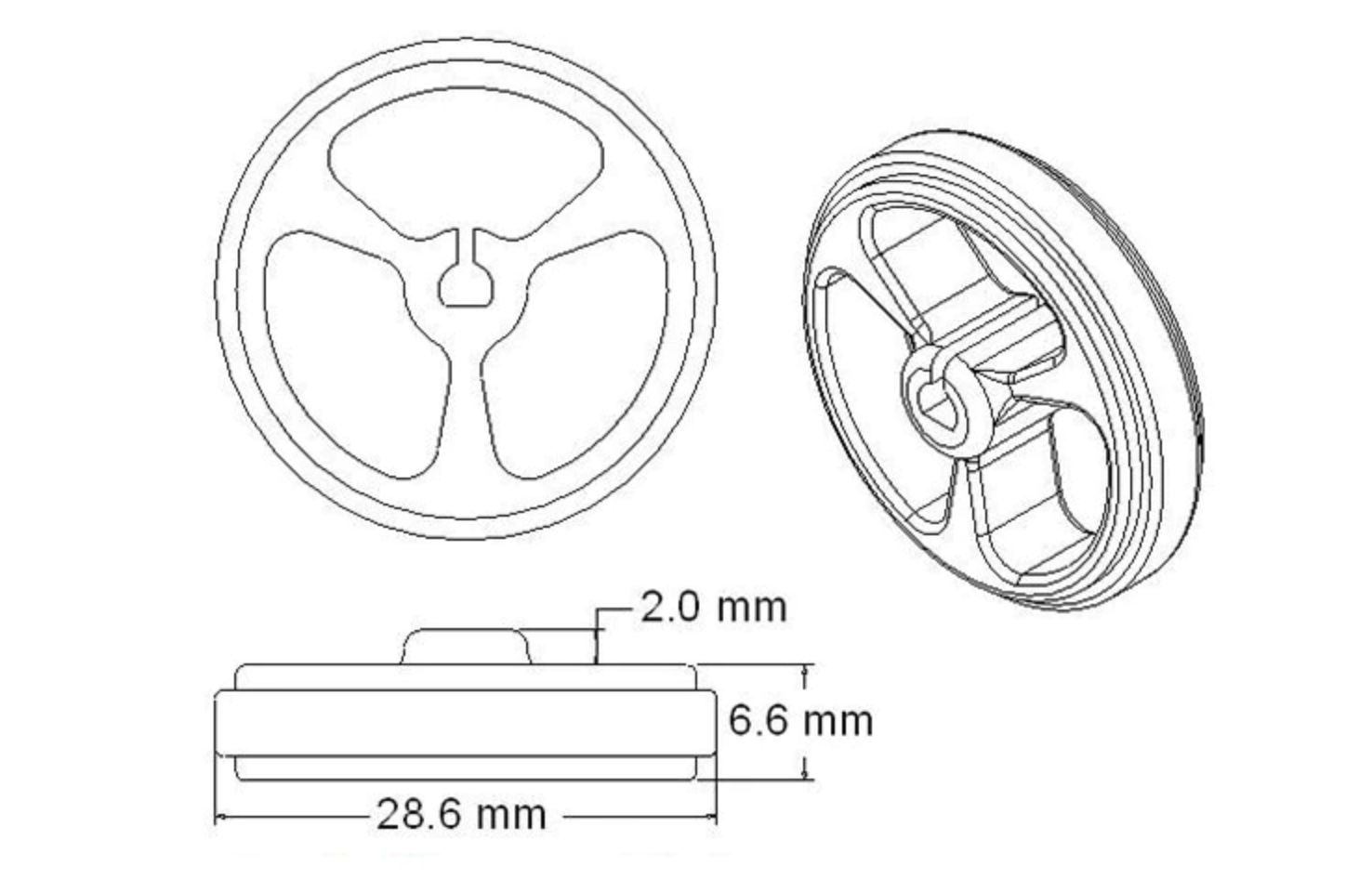 N20 Motor Wheel - 2pcs