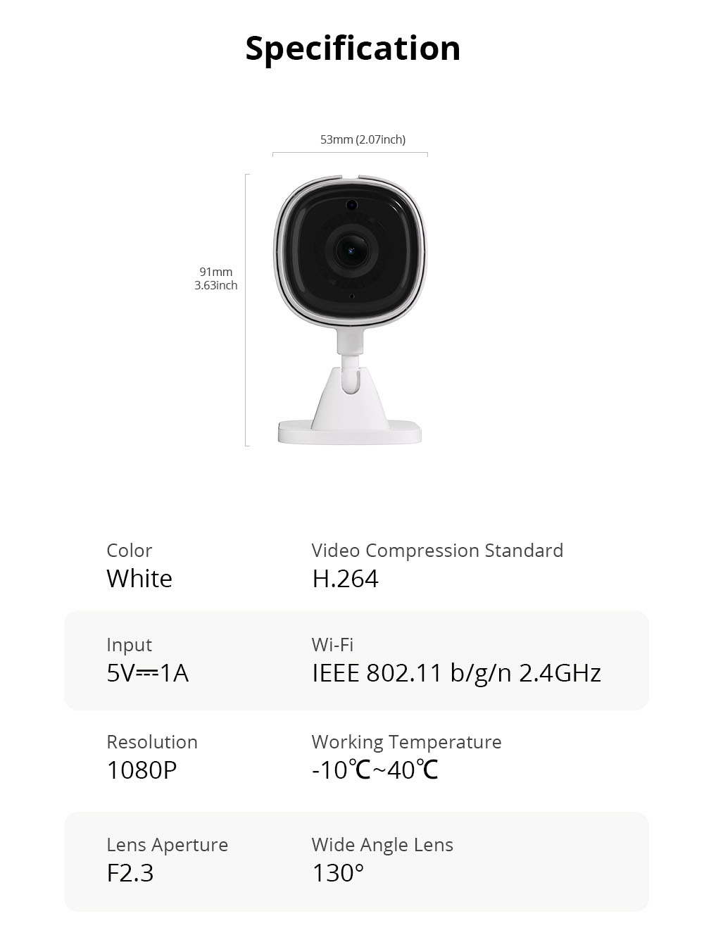 Sonoff CAM Slim Wi-Fi Smart Security Camera