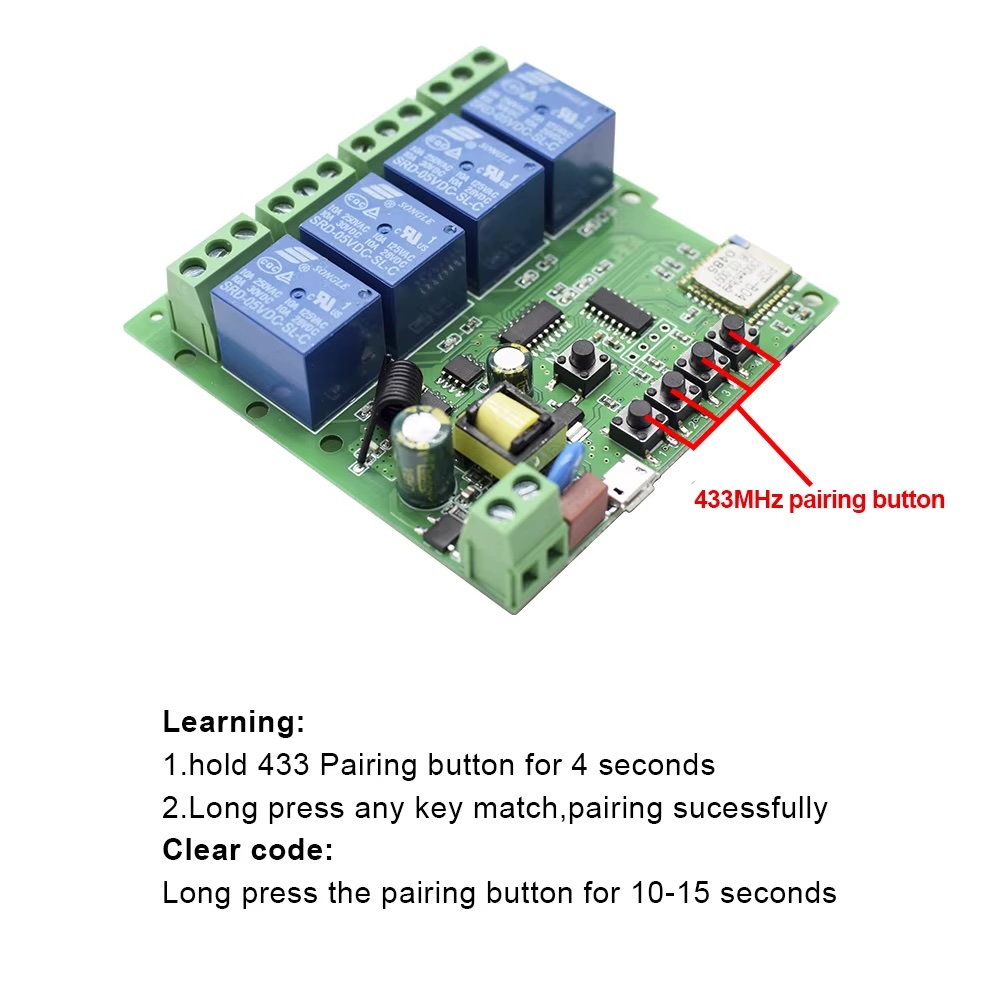 eWelink 4 Channel WiFi + RF Switch (5V - 32V)